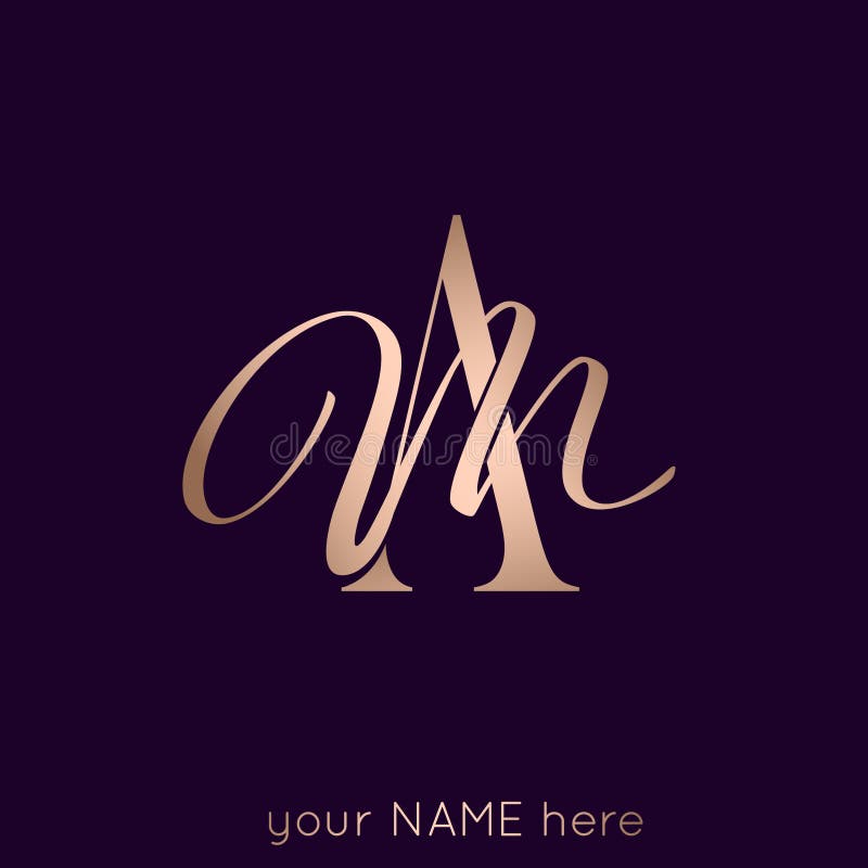 Am Monogram. Calligraphy Letter a, Letter M Signature Logo. Heart Love ...