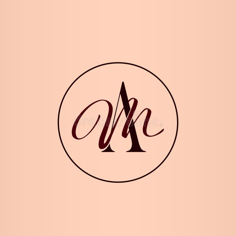 Am Monogram. Calligraphy Letter a, Letter M Signature Logo. Heart Love ...