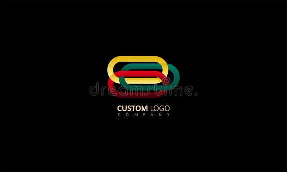 Three Color Vector Logo Design Stock Vector - Illustration of color ...