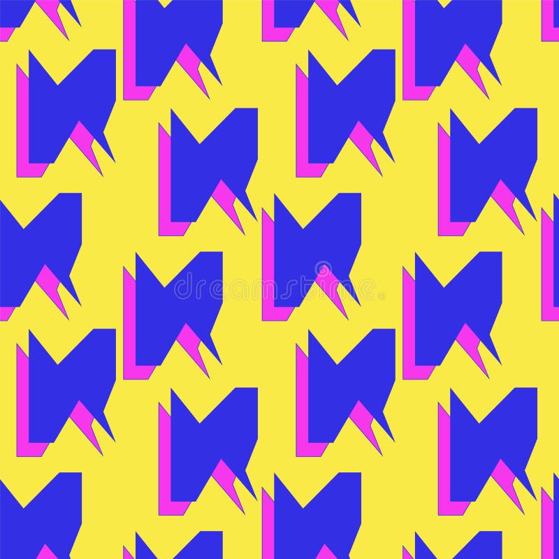 Seamless Geometry Pattern with Curved Geometry Elements. Stock ...