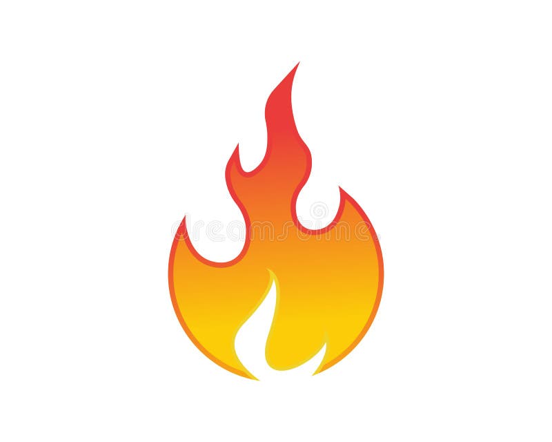 Fire Flame Icon Design Template. Vector Illustration Stock Vector ...
