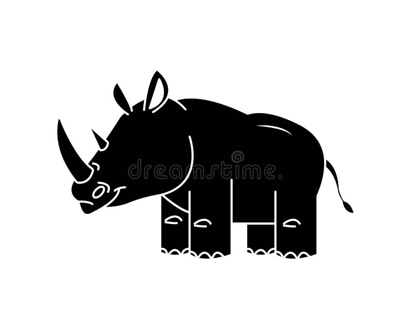 Rhino Vector Icon Illustration Design Template Stock Illustration ...