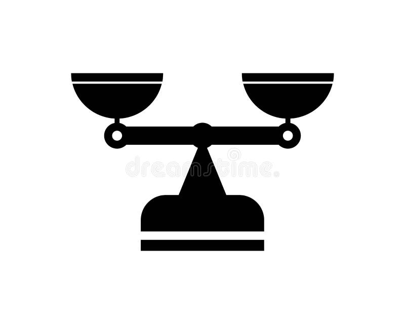 Balance Scale Icon Isolated on White Background Stock Vector ...
