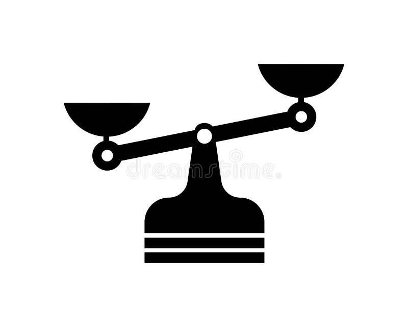 Balance Scale Icon Isolated on White Background Stock Vector ...