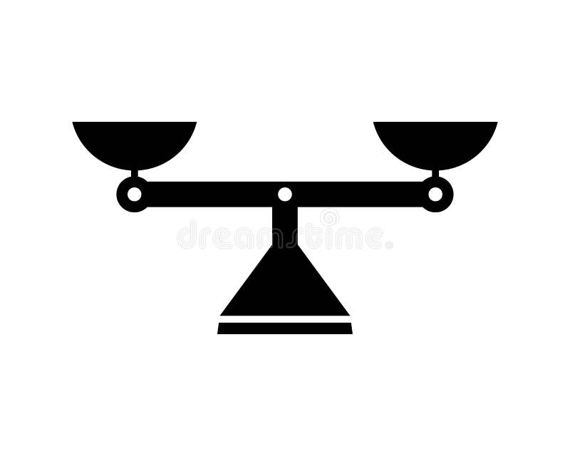 Balance Scale Icon Isolated on White Background Stock Vector ...