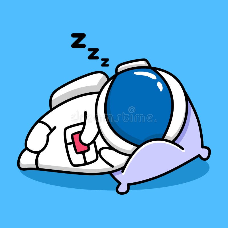 Cute Sleeping Astronaut Cartoon Stock Vector - Illustration of graphic ...