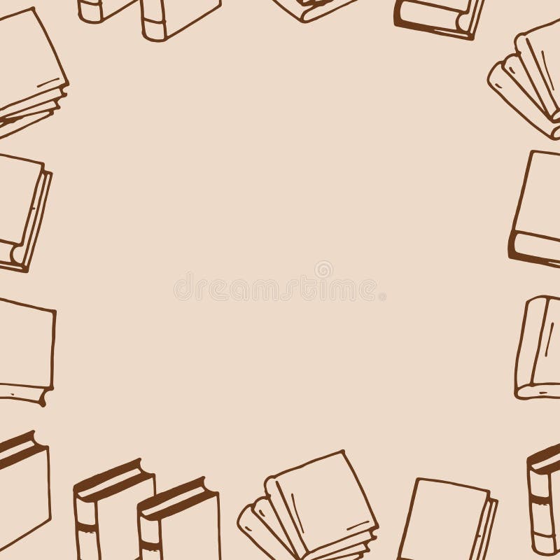 Books Border Template