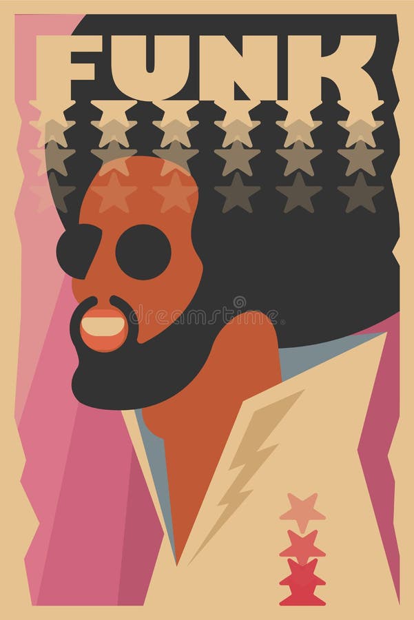 Funk style poster stock vector. Illustration of bebop - 252155047