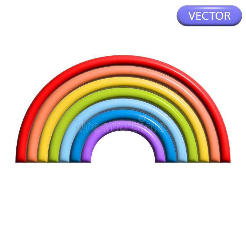 3 d rainbow stock vector. Illustration of design, pattern - 252727596