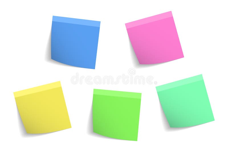 Sticky Notes Colors Stock Illustrations – 309 Sticky Notes Colors Stock ...