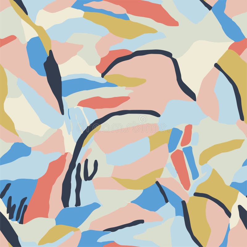 Vector Abstract Layers Illustration Seamless Repeat Pattern Stock ...