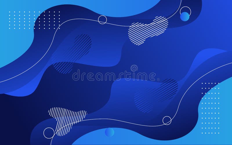 Abstract Geometric Blue Wave Shape Color Minimal Background Stock ...
