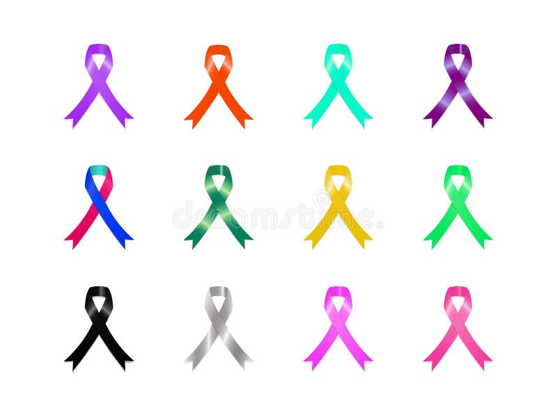 Purple Ribbon As Symbol Dementia Awareness Stock Vector - Illustration ...