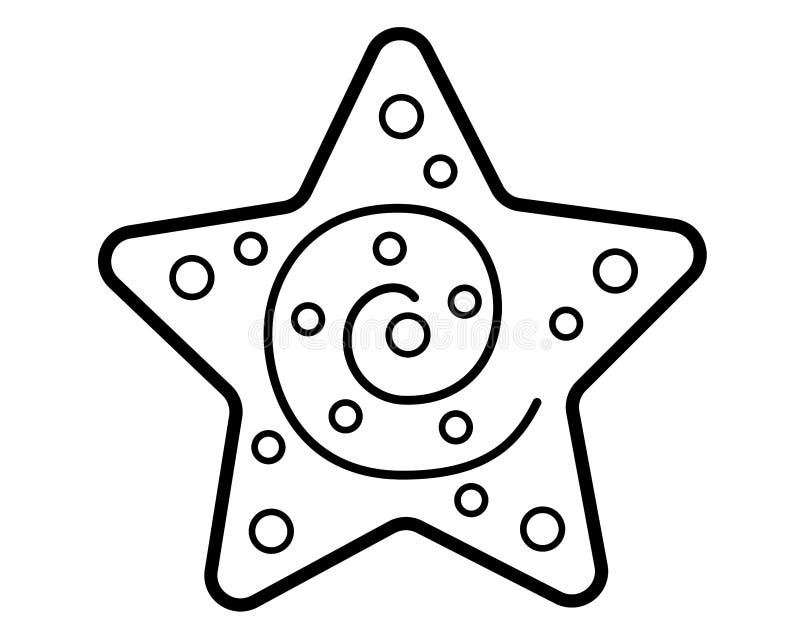 Star Shaped Gingerbread Cookies Painted with Icing - Vector Linear ...