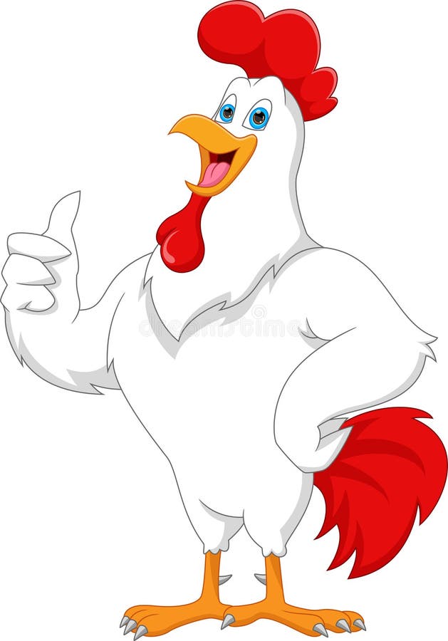 Cute Chicken Cartoon Thumbs Up Stock Vector - Illustration of live ...