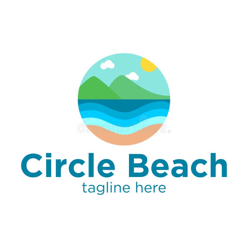 Simple Beach Round Logo Stock Illustrations – 1,570 Simple Beach Round ...