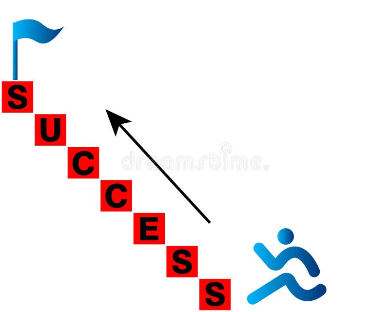 Symbol of Ambition, Success and Achievement. Way To Get Success Concept ...