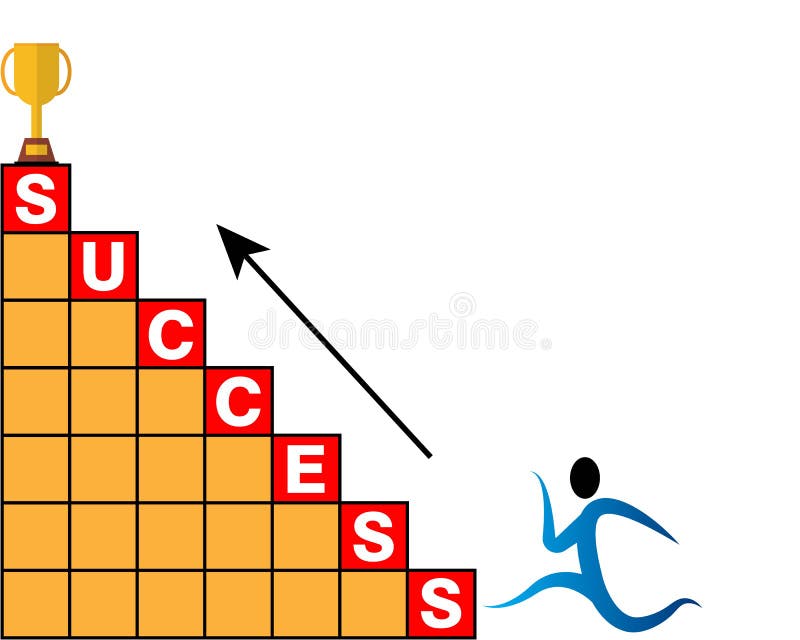 Symbol of Ambition, Success and Achievement. Way To Get Success Concept ...