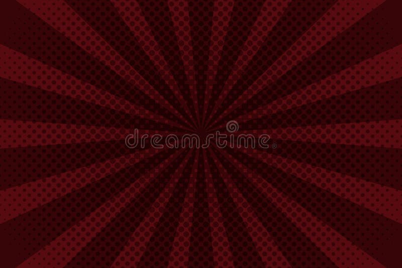 Pop Art Red Background Cartoon Comic. Halftone Pop Art Style Retro ...