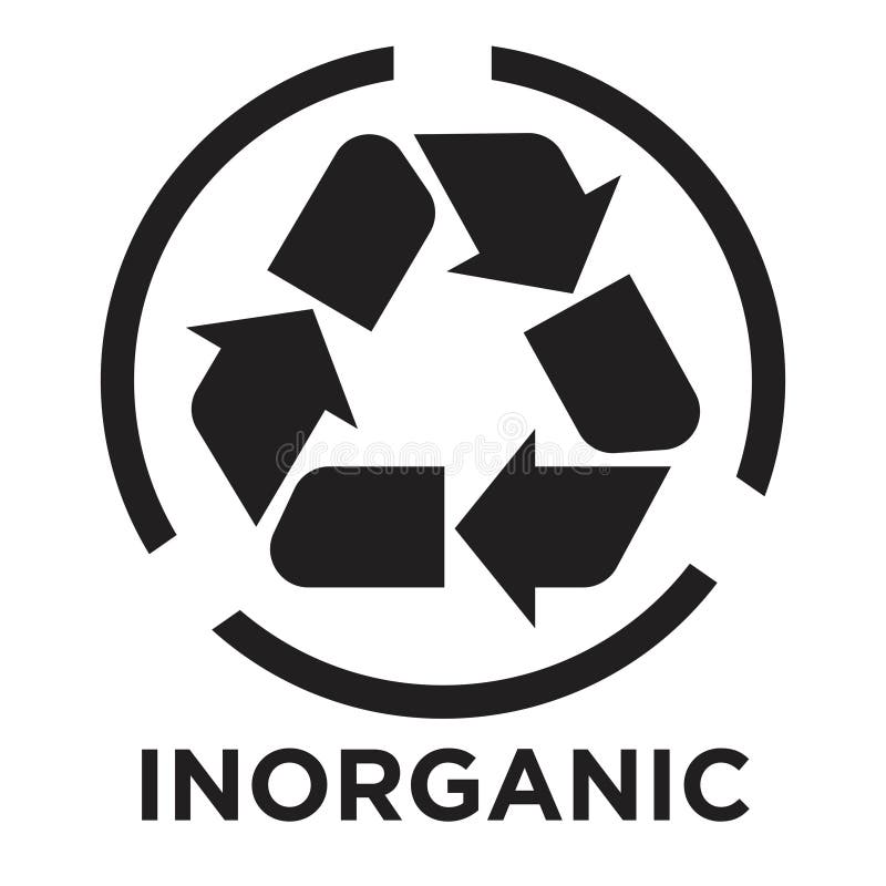 Recycle - inorganic icon stock vector. Illustration of recycling ...
