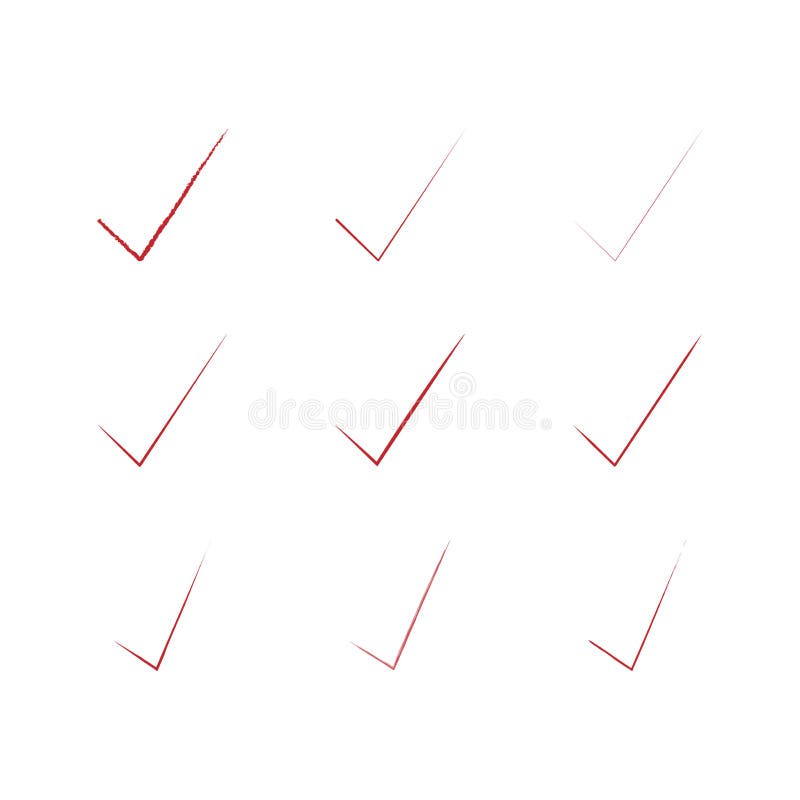 Set of check marks stock vector. Illustration of design - 254158421