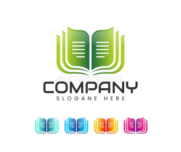 Modern Nature Book Open Logo. Colorful Open Book Logo Design. Education ...