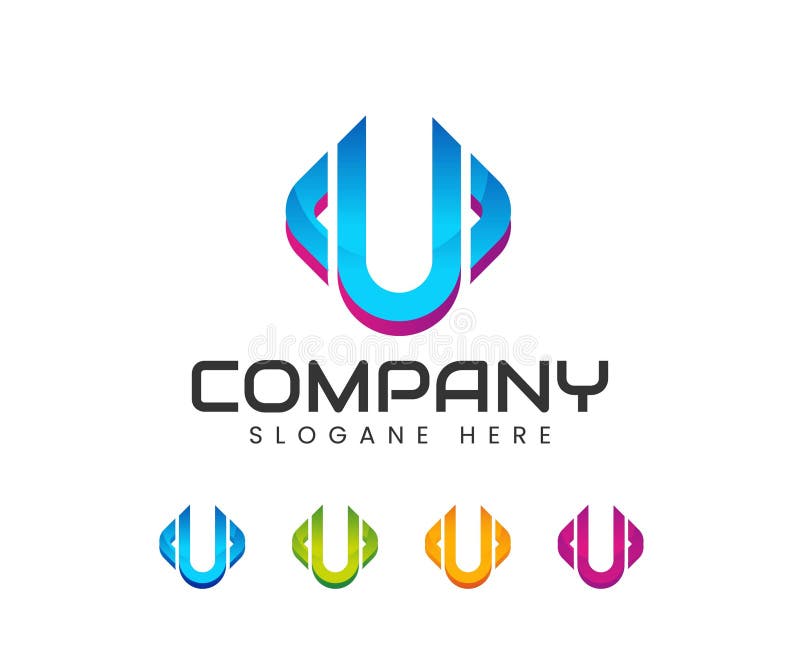 Abstract Letter U Logo Design. Letter U Logo Icon Design Template ...