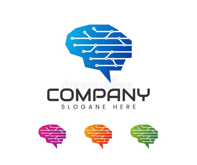 Creative Brain Logo. Think Idea Concept. Brainstorm Power Thinking ...