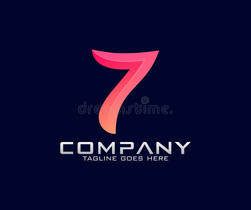 Number 7 Logo Design Business Template Icon Stock Vector - Illustration ...