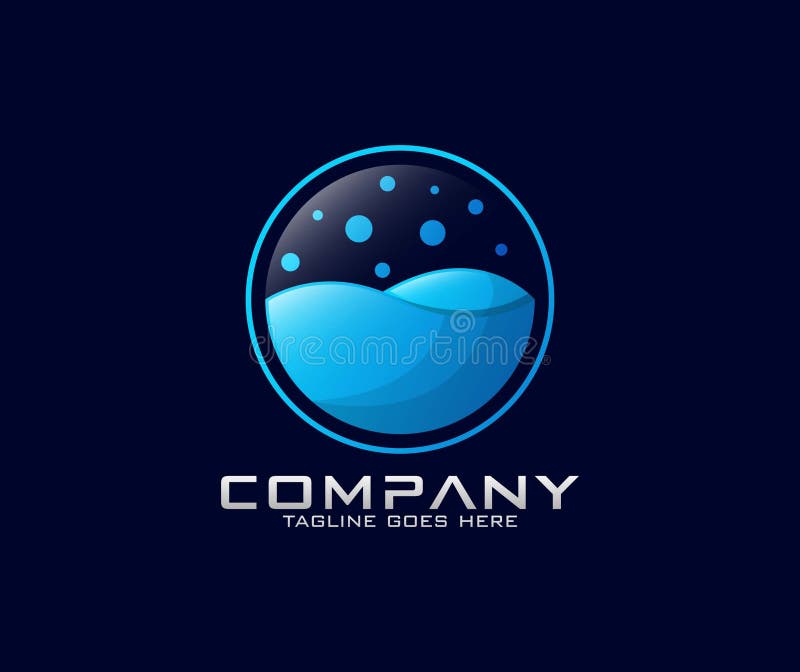 Ocean Logo Design Ocean Waves in a Circle Minimalistic and Vector Logo ...