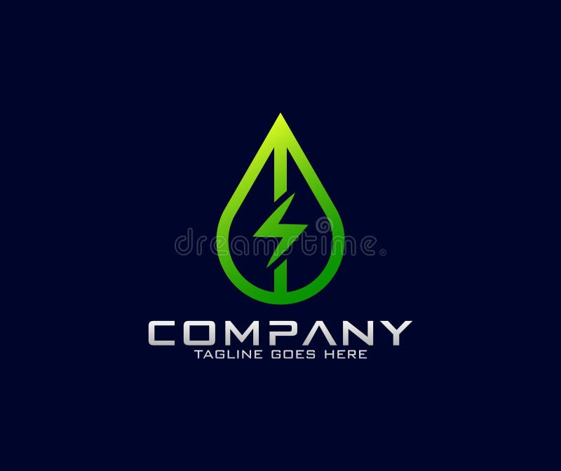 Green Leaf Energy Logo Design Green Power Energy Logo Design Stock ...