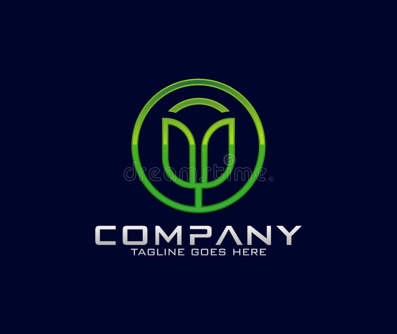 Circle Nature Leaf Logo Design Stock Vector - Illustration of screen ...