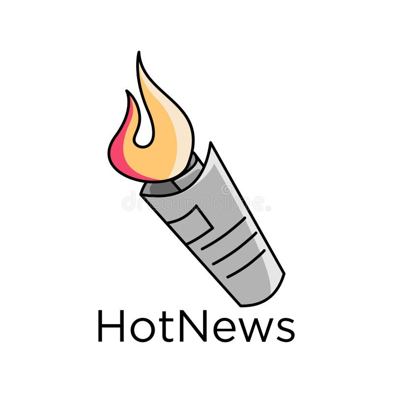 Newspaper logo design stock vector. Illustration of line - 254286009