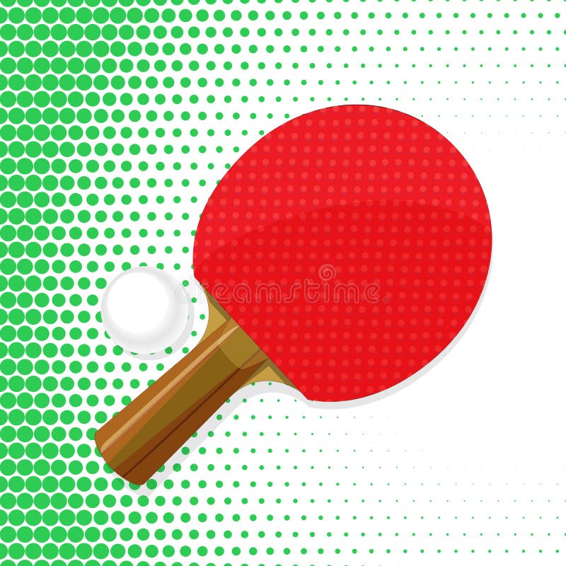 Table Tennis Two Rackets Ball Vector Silhouette Stock Vector ...