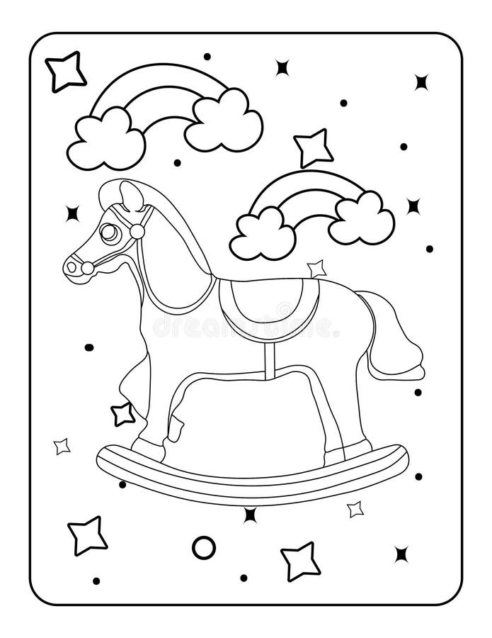 Toy Doodle Coloring Page, Toy Coloring Book for Kids, Easy Coloring ...