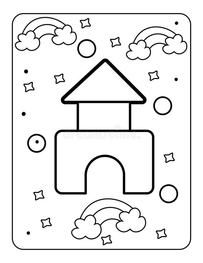 Toy Doodle Coloring Page, Toy Coloring Book for Kids, Easy Coloring ...