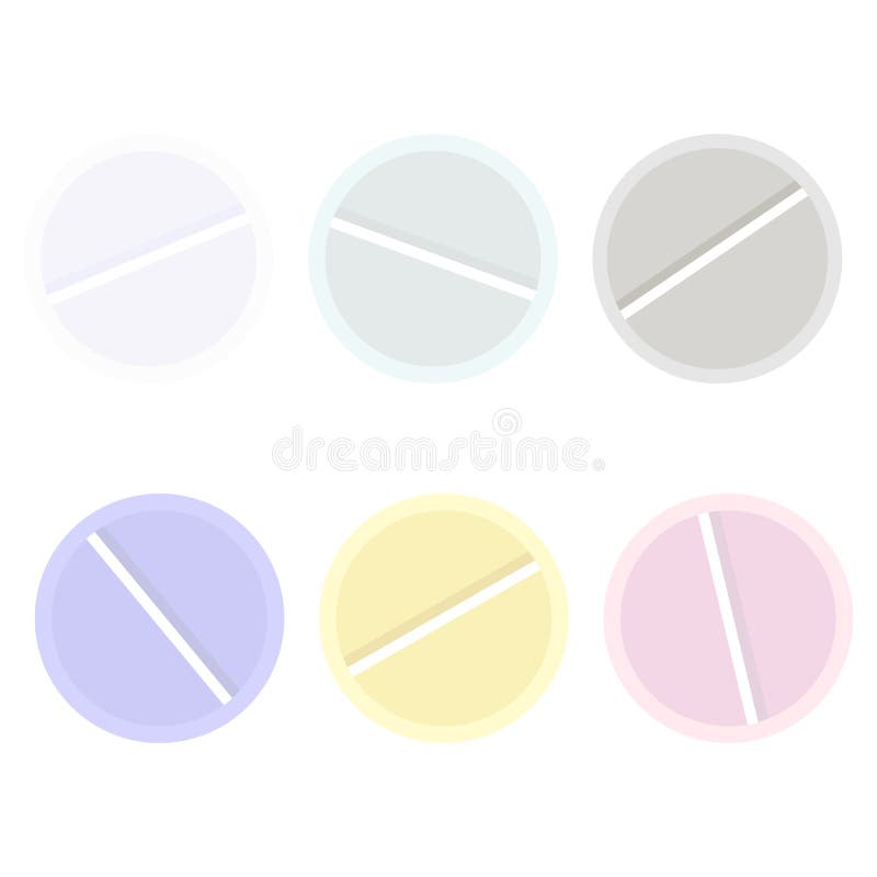 Pills in different colors stock vector. Illustration of website - 254422049