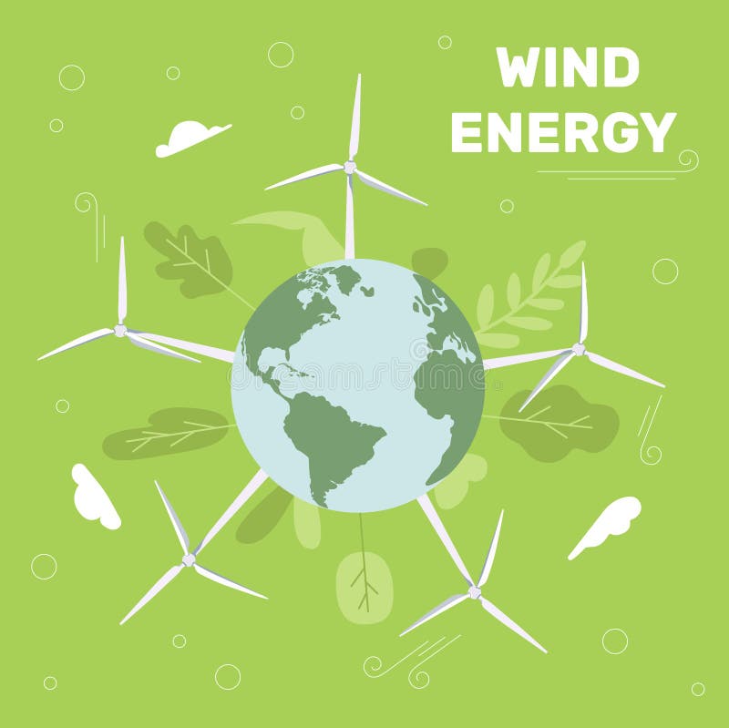 Onshore Wind Farms. Green Energy Wind Turbines on Earth. Wind Turbines ...