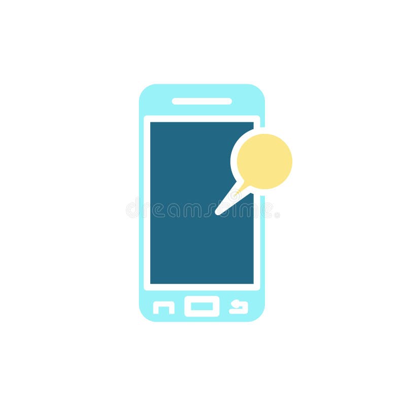 Smartphone Flat Icon Design Vector Stock Illustration - Illustration of ...
