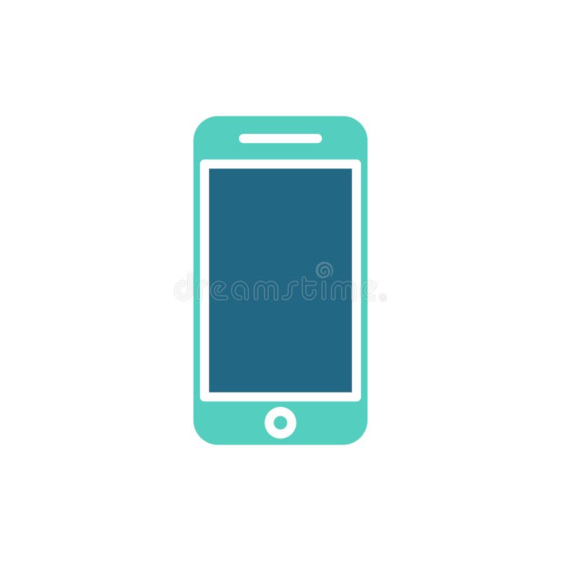 Smartphone Flat Icon Design Vector Stock Vector - Illustration of ...
