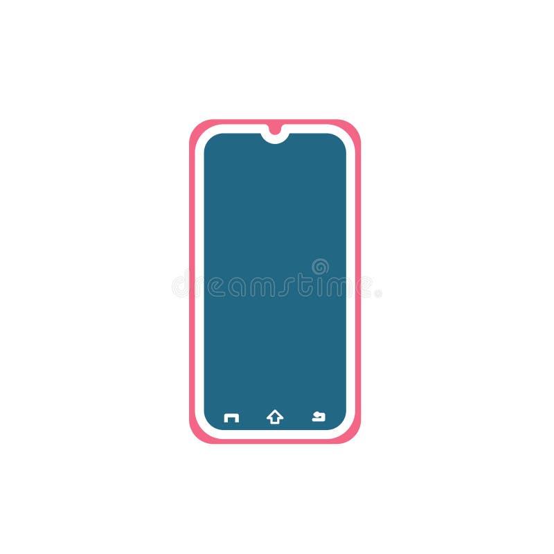 Smartphone Flat Icon Design Vector Stock Vector - Illustration of clean ...