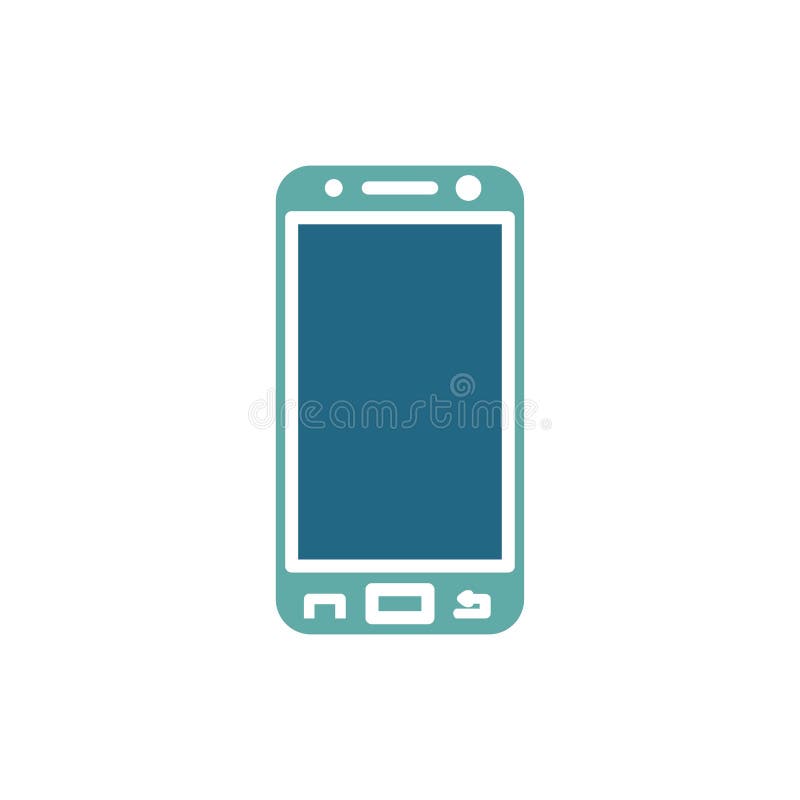 Smartphone Flat Icon Design Vector Stock Vector - Illustration of ...