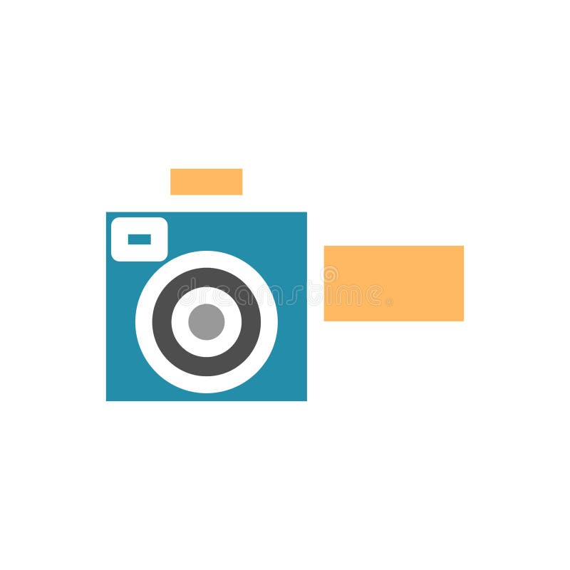 Camera Flat Icon Design Vector Stock Vector - Illustration of concept, movie: 254528848