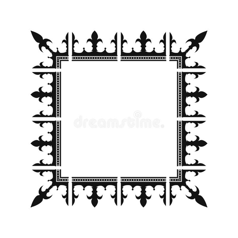 Decorative Baroque Square Frame Stock Vector - Illustration of frame ...