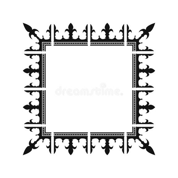 Decorative Baroque Square Frame Stock Vector - Illustration of frame ...