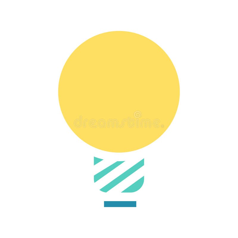 Lamp Flat Icon Design Vector Stock Vector - Illustration of power ...