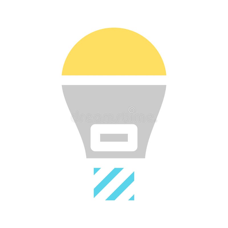 Lamp Flat Icon Design Vector Stock Vector - Illustration of inspiration ...