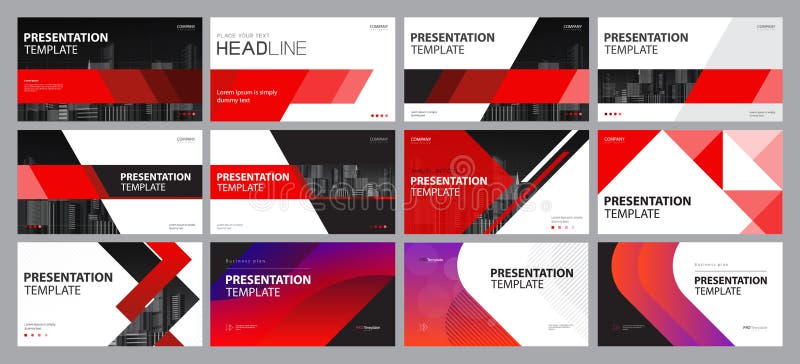 Abstract Page Layout Design Template for Presentation Stock Vector ...