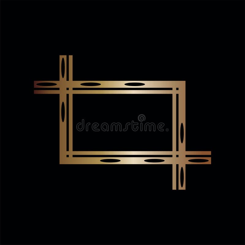 Decorative rectangle frame stock vector. Illustration of arabesque ...