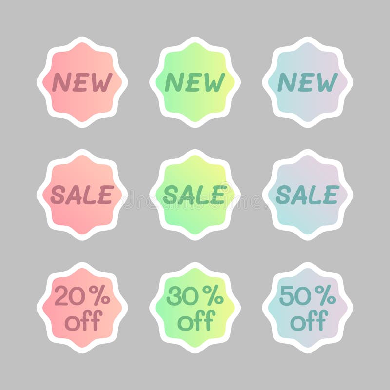 Colorful Set of Sale Sticker, Discount Lables. Stock Vector ...